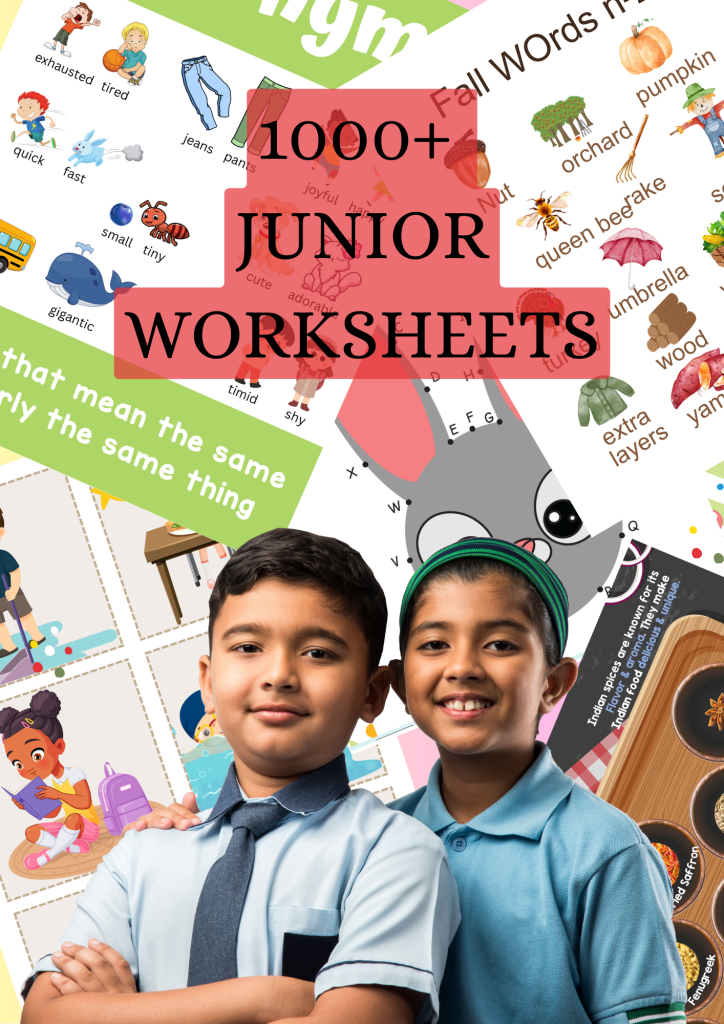 1000+ JUNIOR WORKSHEETS - KidsAge