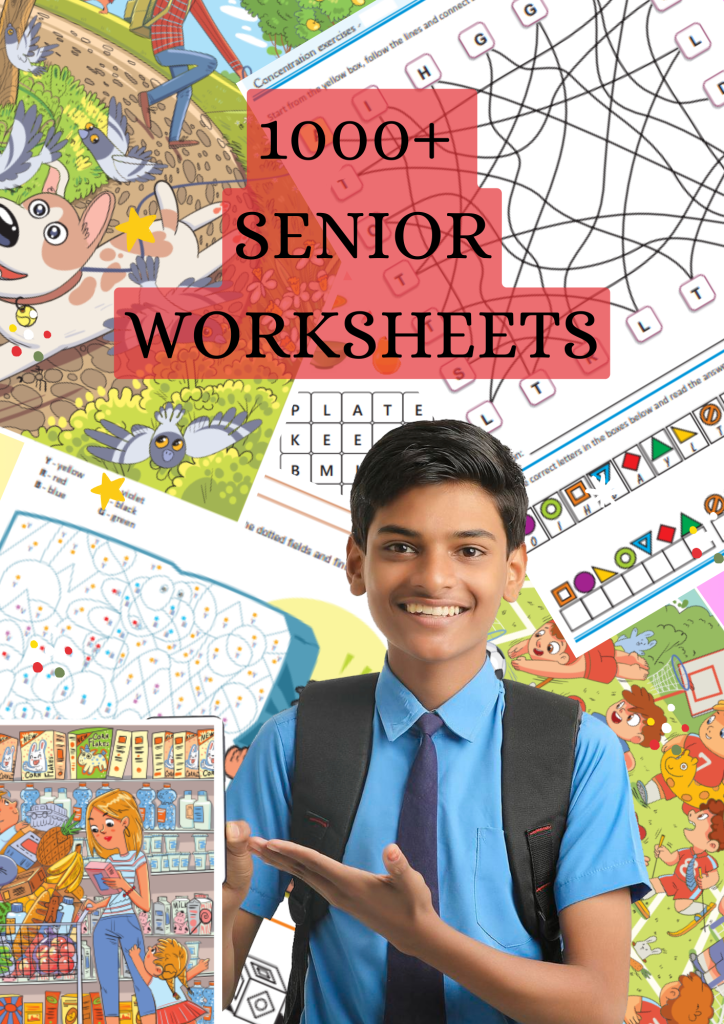 1000+ SENIOR DOWNLOADABLE WORKSHEETS - KidsAge